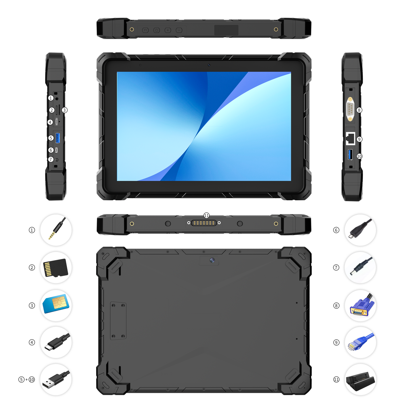 Higole F7G Rugged Windows 11 Pro Tablet 10.1" | 4G LTE, GPS, AIO Mini ...